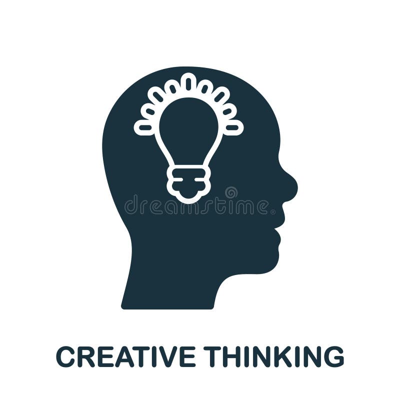 Creative Thinking Silhouette Icon. Innovation Science Idea Glyph ...