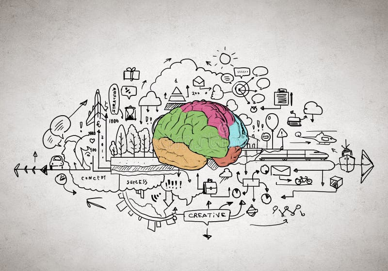 Creative thinking stock illustration. Illustration of study - 59994401