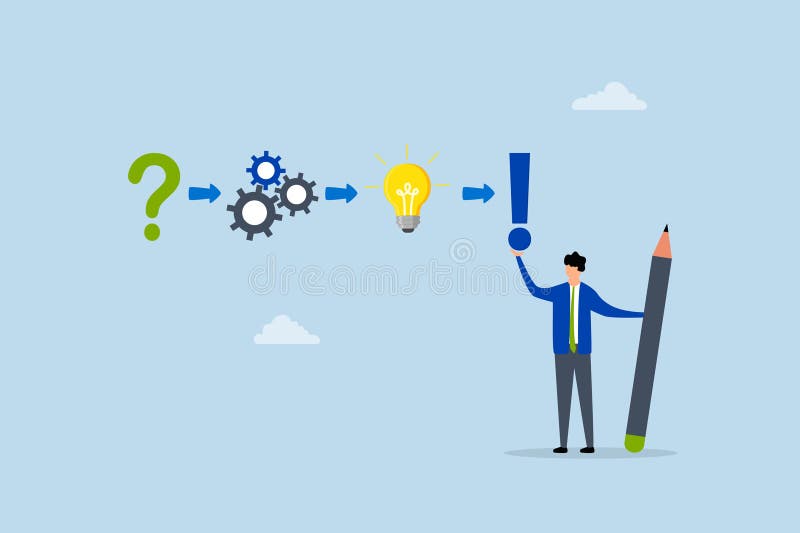 Creative Thinking for Solution or Result, Businessman Solving Problem with Solution Stock Vector ...