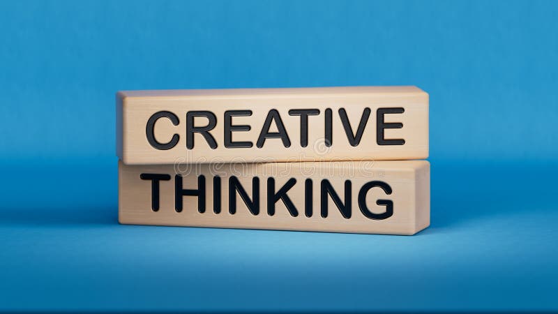 Creative Thinking Symbol. Wooden Blocks with Words Creative Thinking Stock Illustration ...