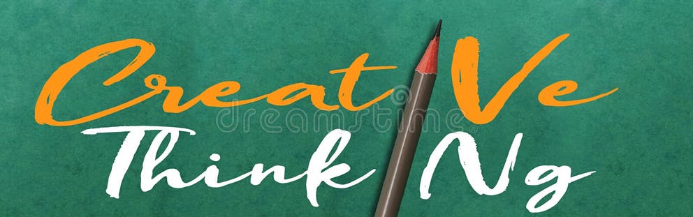 Creative Thinking Text Concept with Pencil Stock Photo - Image of ...