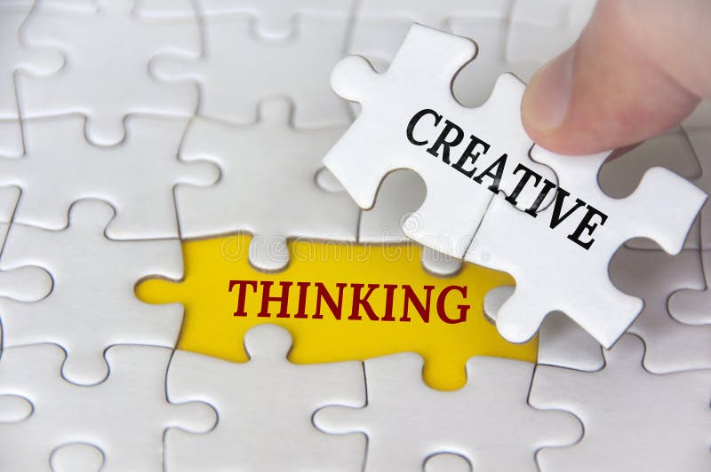 Creative Thinking Text on Missing Jigsaw Puzzle. Creative Thinking ...