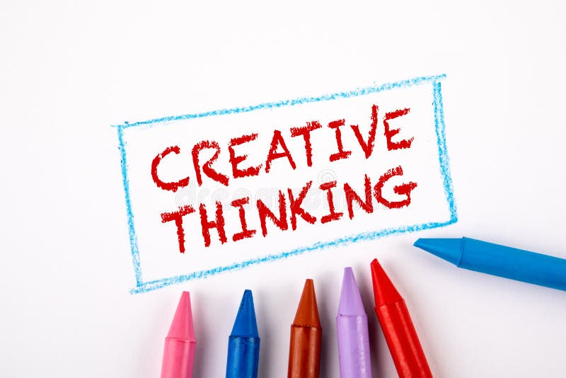 CREATIVE THINKING. Text on a White Page Stock Photo - Image of ...