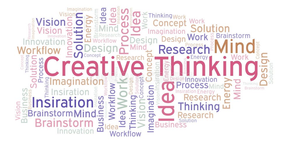 Creative Thinking Word Cloud, Made with Text only. Stock Illustration ...