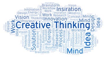 Creative Thinking Word Cloud, Made with Text only. Stock Illustration ...