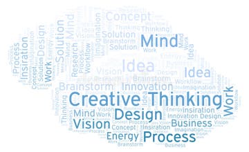 Creative Thinking Word Cloud, Made with Text only. Stock Illustration ...