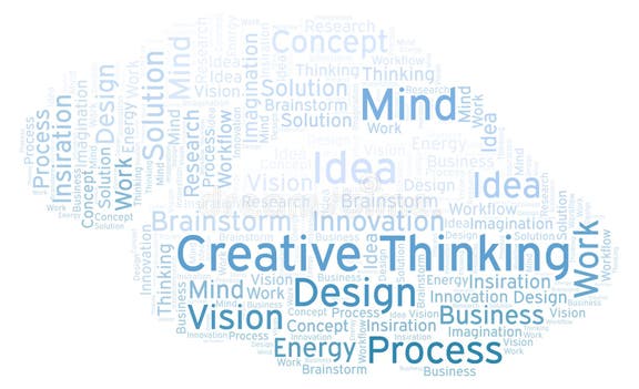 Creative Thinking Word Cloud, Made with Text only. Stock Illustration ...