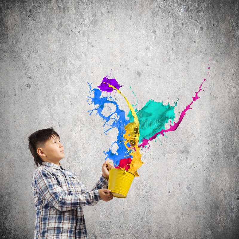 Creative thinking stock image. Image of color, schoolboy - 43988055