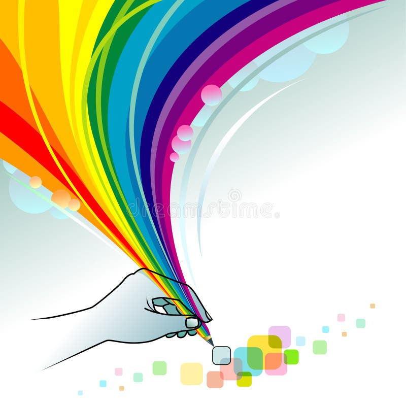 Creative Thoughts - Abstract Rainbow Pencil Series Stock Vector ...