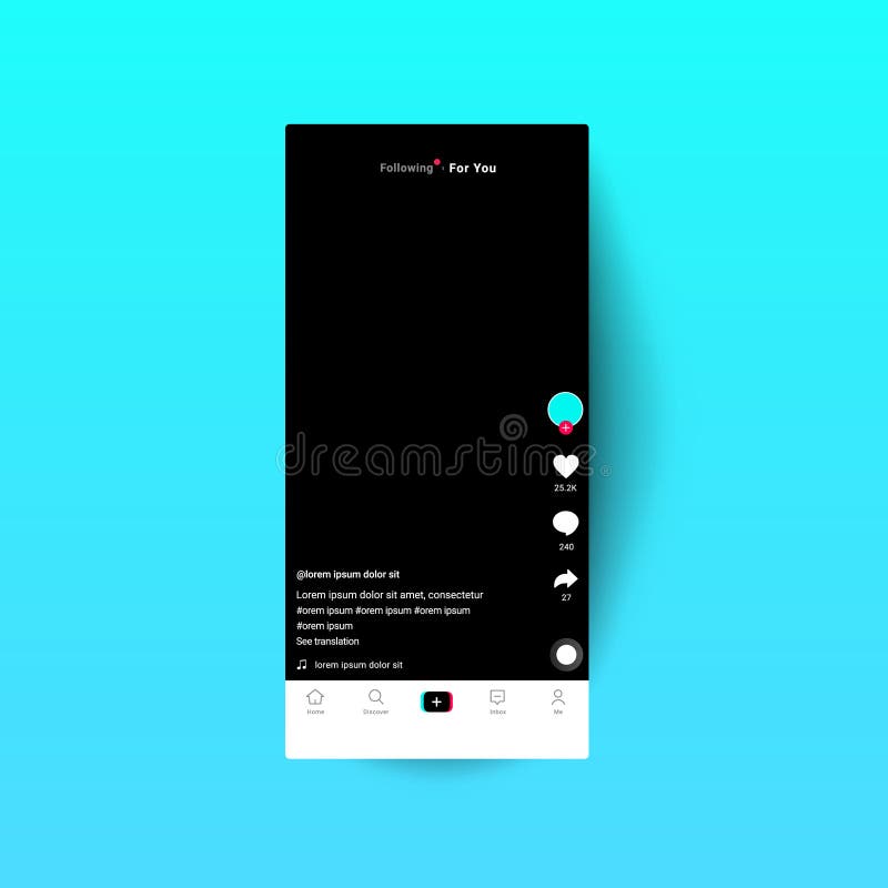 Creative Tiktok Video Interface. Vector Illustration Stock Illustration ... Creative Tiktok Video Interface. Vector Illustration Stock Illustration ...
