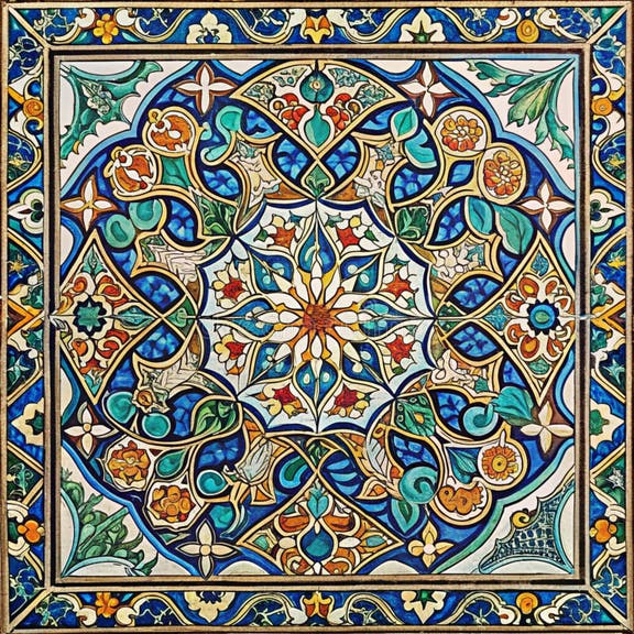 Design for Tiles Design Artwork Stock Illustration - Illustration of ...