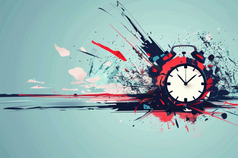 Creative Time Concept Featuring Hourglasses, Clocks, and Dynamic ...