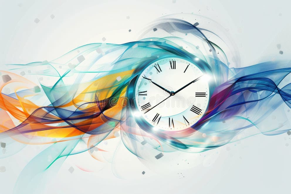 Creative Time Concept Featuring Hourglasses, Clocks, and Dynamic ...