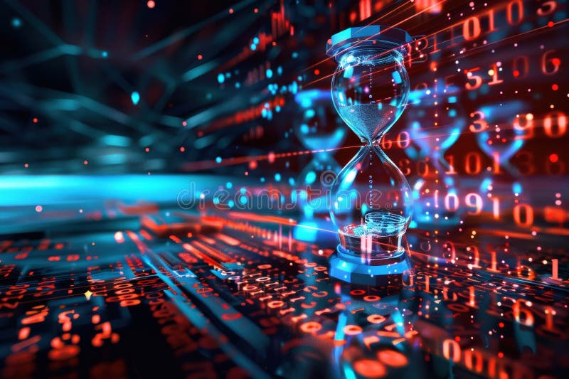 Creative Time Concept Featuring Hourglasses, Clocks, and Dynamic ...