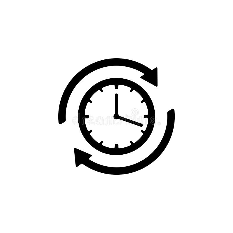 Creative Time Icon Black Vector Stock Vector - Illustration of minute ...