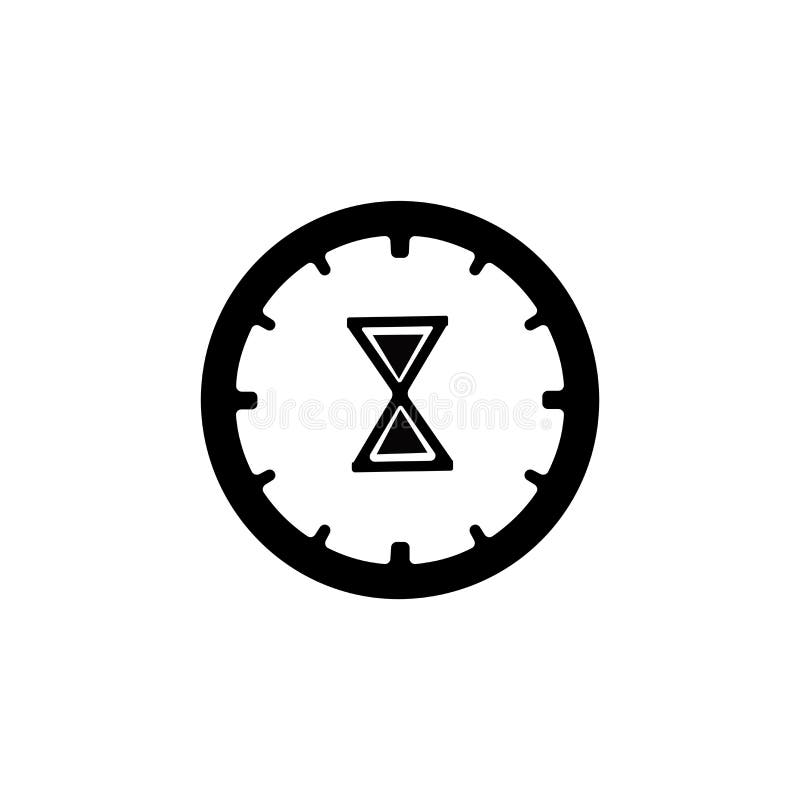 Creative Time Icon Black Vector Stock Vector - Illustration of vector ...