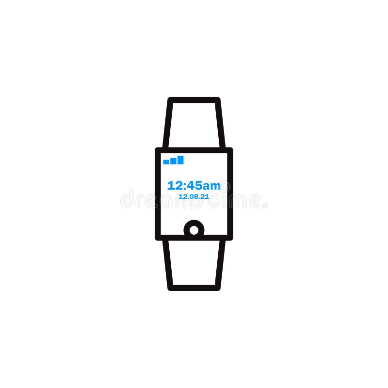 Creative Time and Watch Icon Vector Stock Vector - Illustration of icon ...