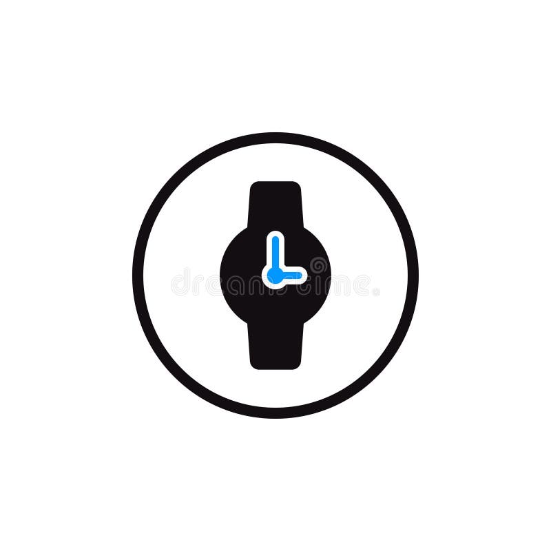 Creative Time and Watch Icon Vector Stock Vector - Illustration of flat ...