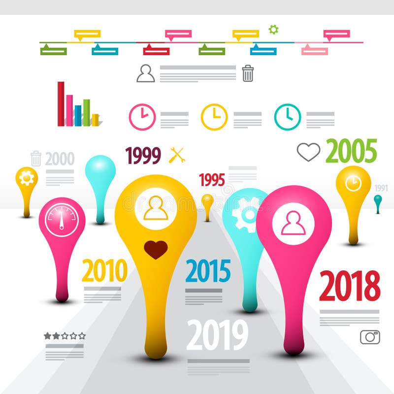 Creative Timeline Infographic Template. Stock Vector - Illustration of ...