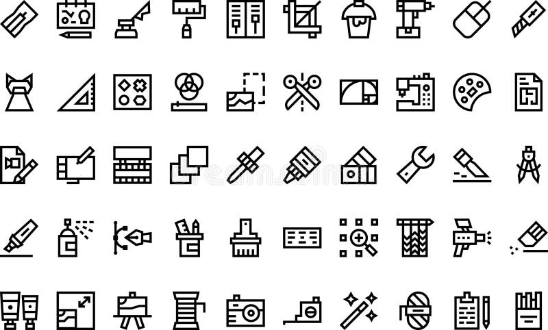 Creative Tools Icons High-Quality Vector Icons Collection with Editable ...