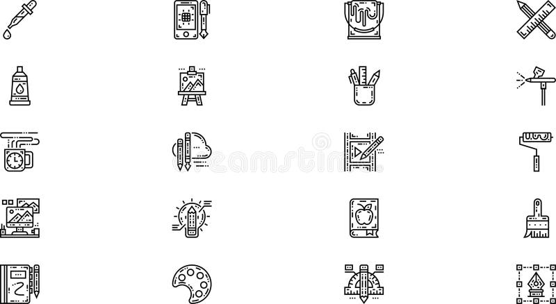Creative Tools Icons High-Quality Vector Icons Collection with Editable ...