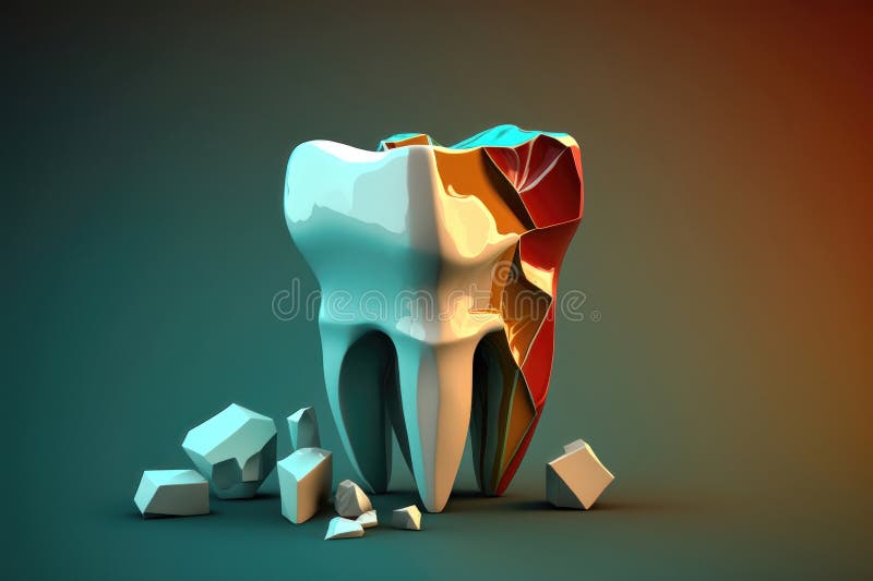 Creative Tooth Care Illustration. Dental Background. AI Generation ...