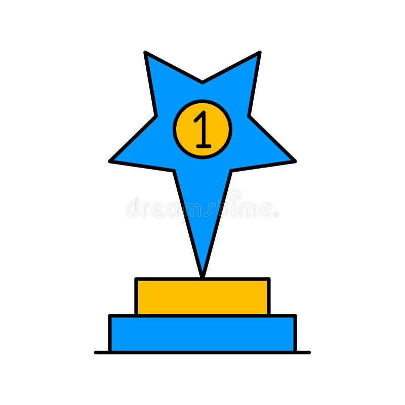 Creative Topper Award Trophy Icon Stock Vector - Illustration of icon ...