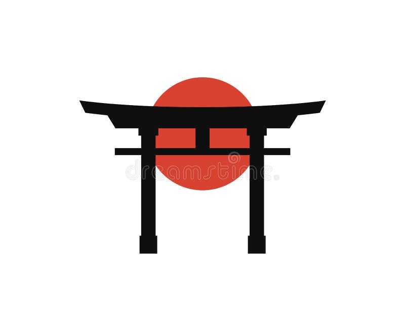 Design of Torii Gate Illustration Stock Vector - Illustration of ...