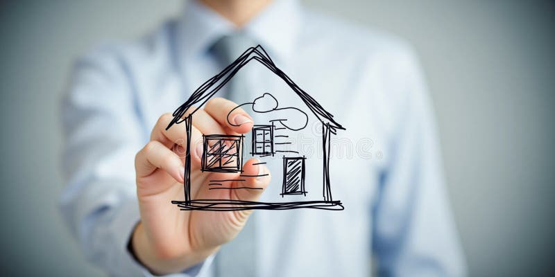 Creative Touch: Digital House Design Stock Illustration - Illustration ...