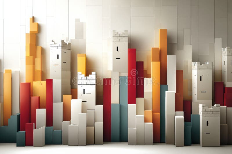 Creative Transformation of an Economic Bar Chart into a Fortress Wall ...
