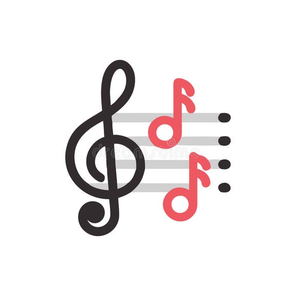 Creative Treble Clef Icon for Learning Stock Illustration ...