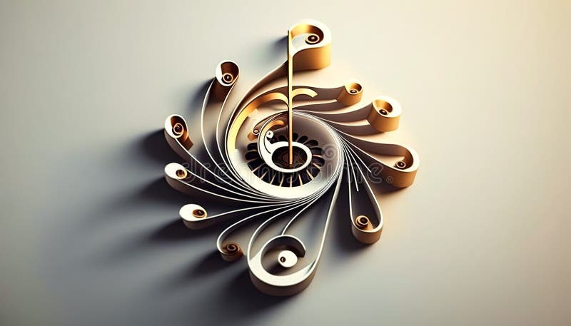 Creative Treble Clef Sign Isolated, Generative AI. Stock Illustration ...