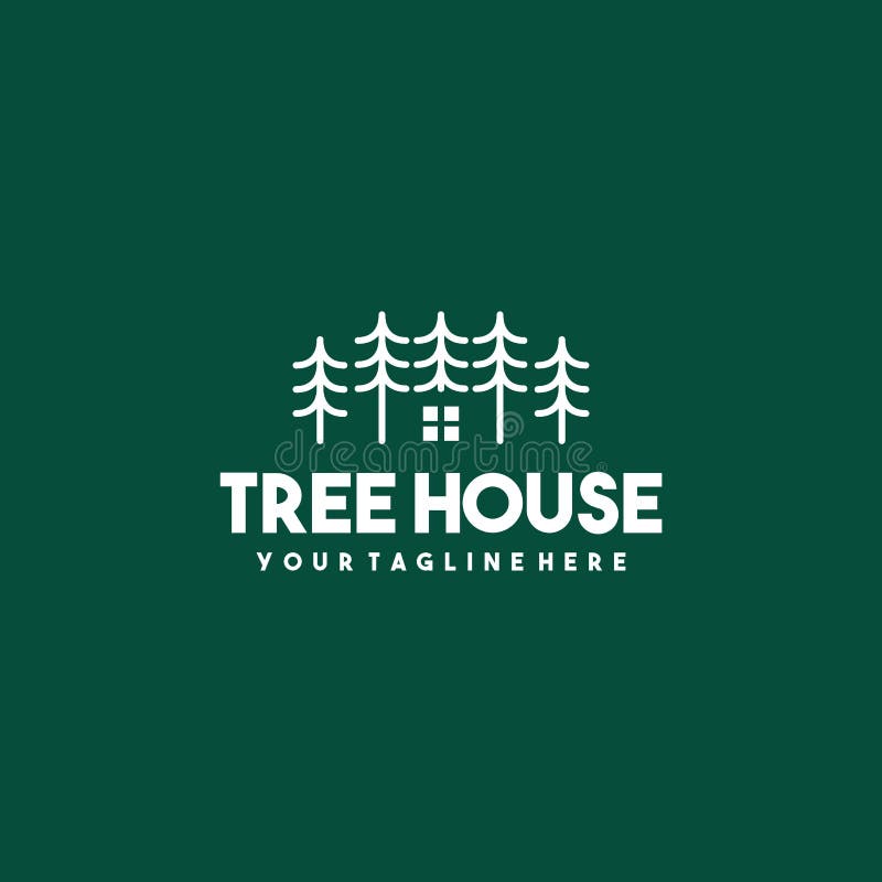 Creative Tree House Logo Design Stock Illustration - Illustration of ...