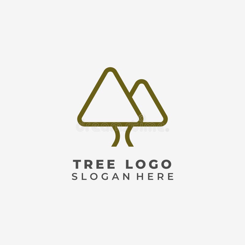 Creative Tree Logo Image Formed from Triangles for Branding Needs Stock ...