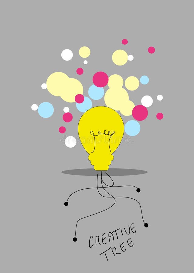 Creative tree stock illustration. Illustration of yellow - 55950625