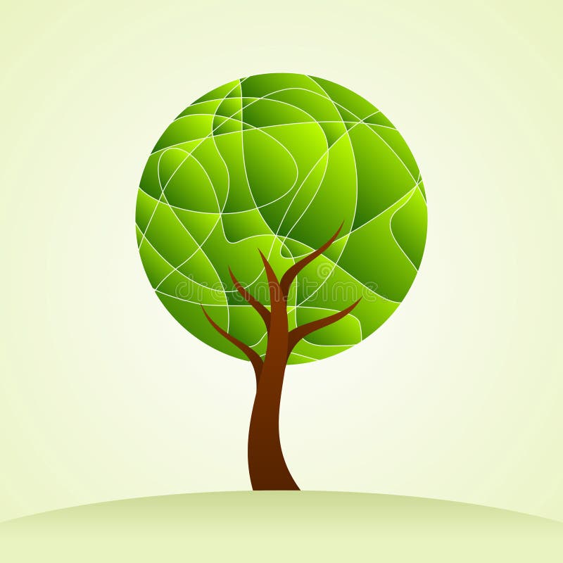 Creative Trees with Green Leaves Environment Stock Vector ...