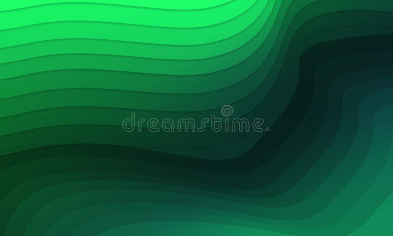 Green Wave Layers Abstract Horizontal Background Stock Illustration ...