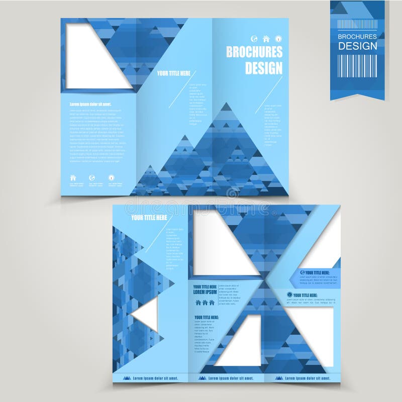 Creative Tri-fold Brochure Template Design Stock Vector - Illustration ...