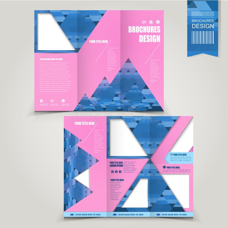 Creative Tri-fold Template Design Stock Vector - Illustration of ...