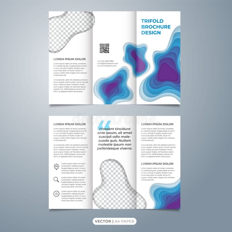 Modern Tri Fold Brochure Template Vector Stock Vector - Illustration of ...