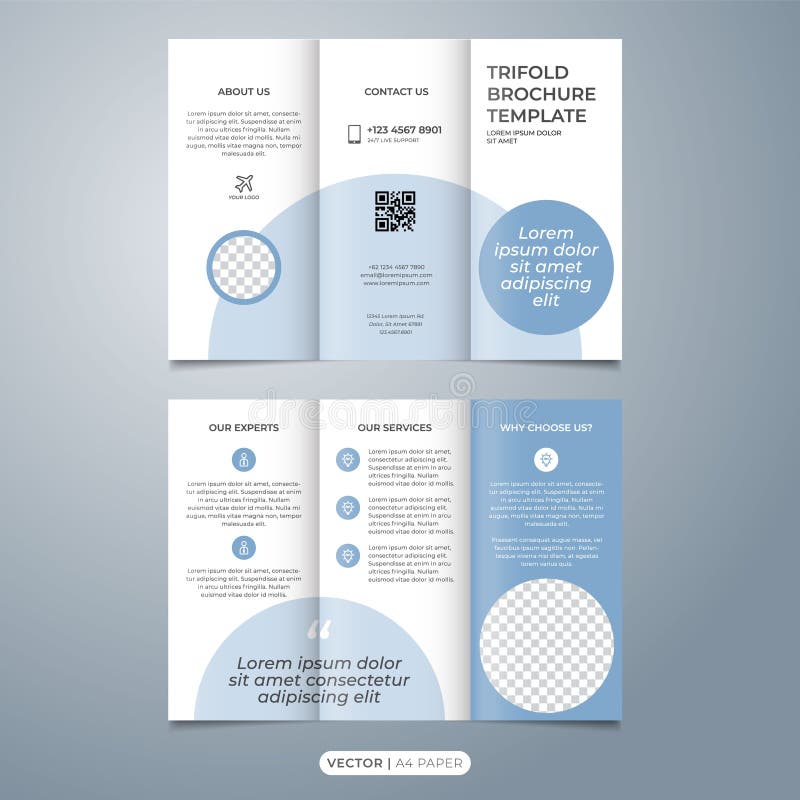 Tri Fold Brochure Teal Stock Illustrations – 23 Tri Fold Brochure Teal ...