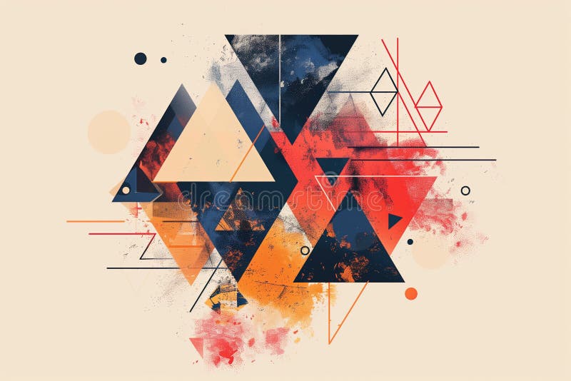 Creative Triangle Blend Geometric Concept Poster Designs for ...
