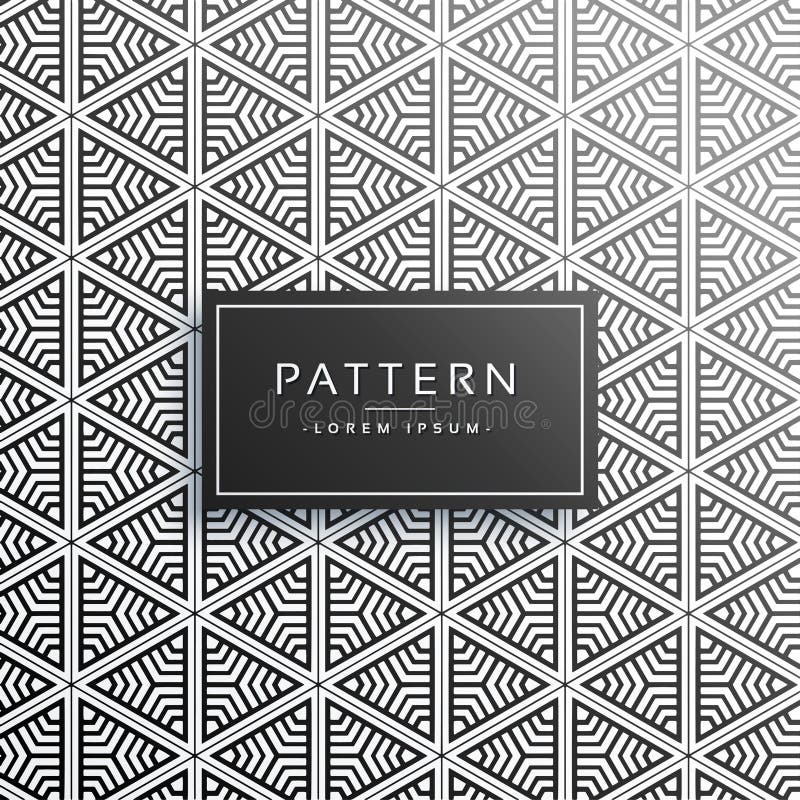 Creative Triangle Pattern Design Made with Lines Stock Vector ...