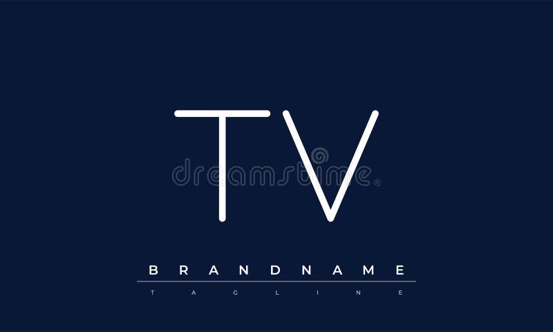 Creative TV Letter Initial Logo Vector Image Stock Vector ...