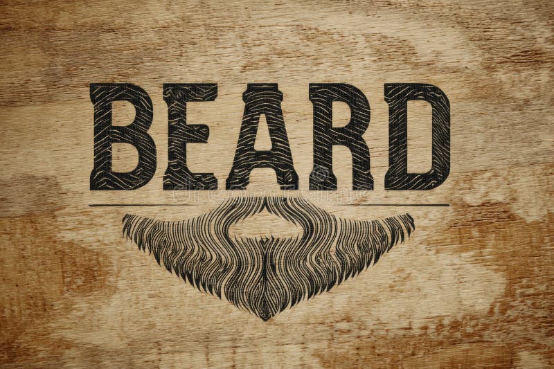 Creative Typographic Design Representing the Word Beard Shaped Like a ...