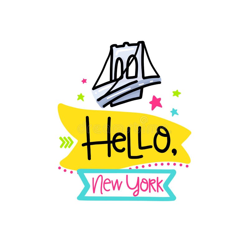 Hello New York Stock Illustrations – 38 Hello New York Stock ...