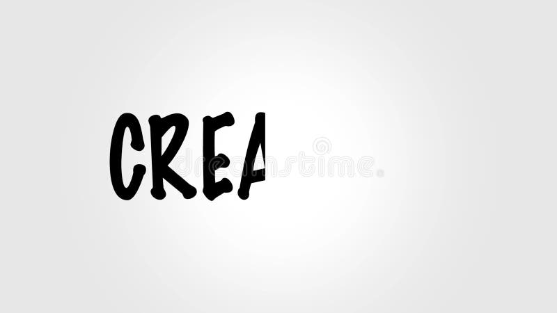 Creative Typography Design with Black Bold Lettering on White ...