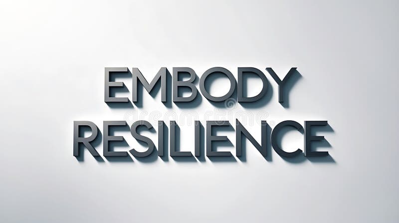 Creative Typography Design Displaying the Phrase Embody Resilience with ...