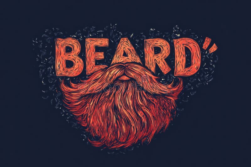 Creative Typography Design Features the Word Beard Shaped Like an ...