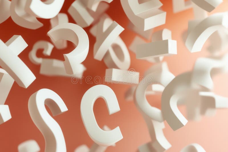 Creative Typography Design Featuring Floating 3D Letters in Modern ...